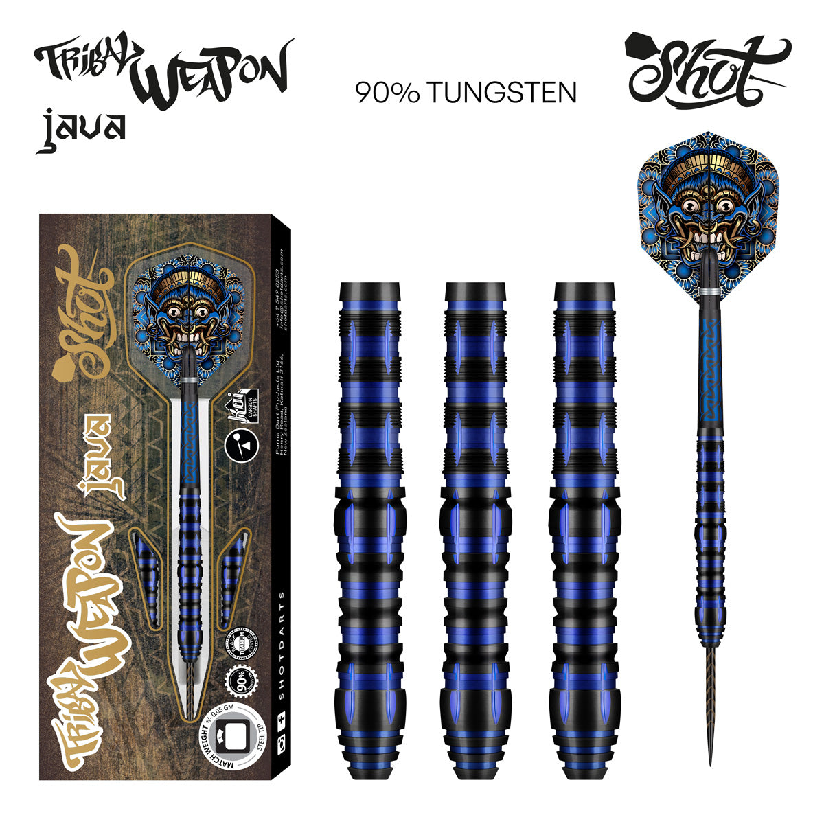 Shot | Tribal Weapon Java 90% Tungsten – Precision Darts