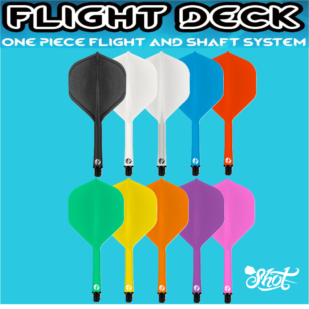 Shot Flight Deck One-Piece Flight & Shaft No.2 | Integrated Dart Flight ...